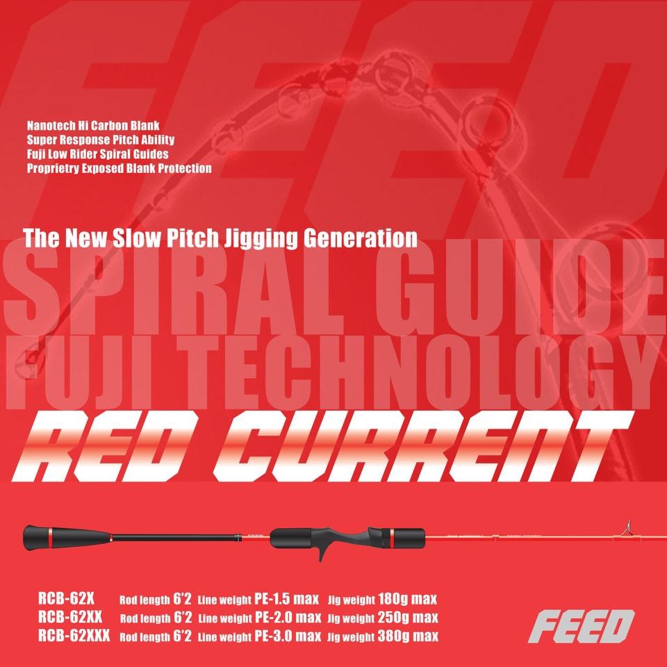 Feed Rod Baitcast Red Current RCB - Jigging Rod | Shopee Malaysia