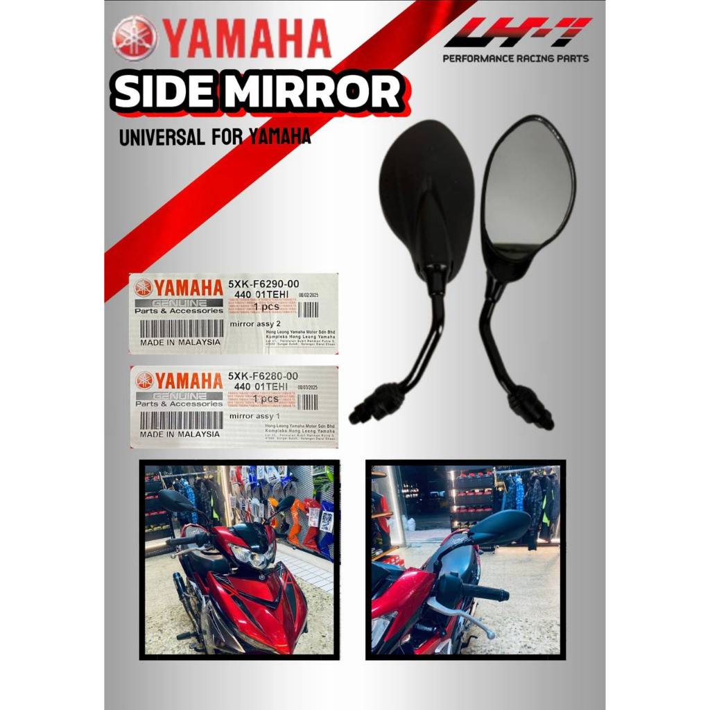 100% ORIGINAL YAMAHA SIDE MIRROR Y15ZR Y16ZR LC135 125ZR SRL110 SRL115 ...