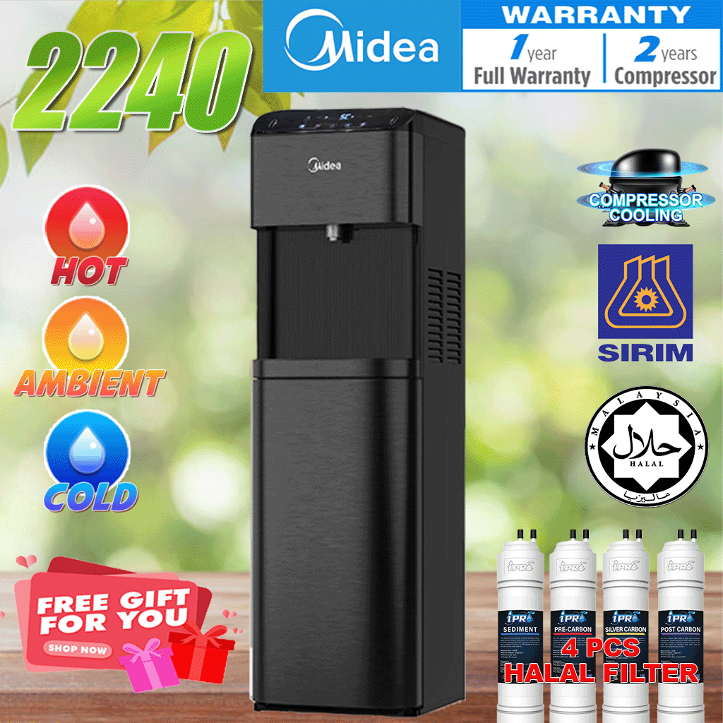 Midea JL2240S Hot & Warm & Cold Floorstanding Water Dispenser 4 pcs ...