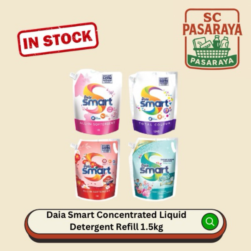 Daia Smart Concentrated Liquid Detergent Refill 1.5KG | Shopee Malaysia