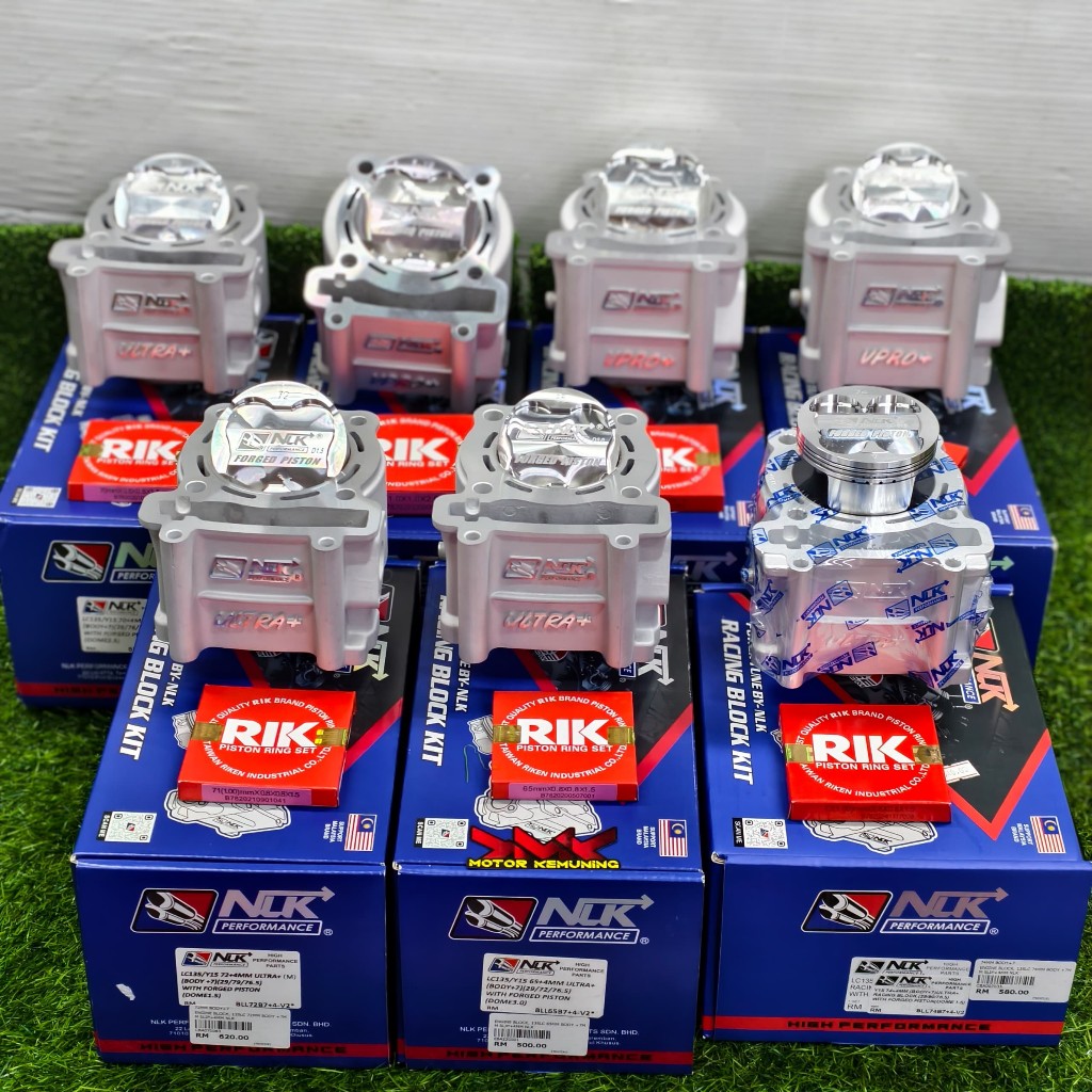 NLK BLOCK (BODY PANJANG) Y15ZR LC135 65MM 68MM 70MM 72MM 74MM 76MM SUPER BLOCK CERAMIC WITH ...