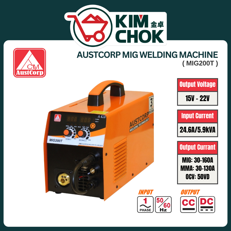 AUSTCORP MIG Welding Machine MIG200T | Protable Welding Set | Argon ...