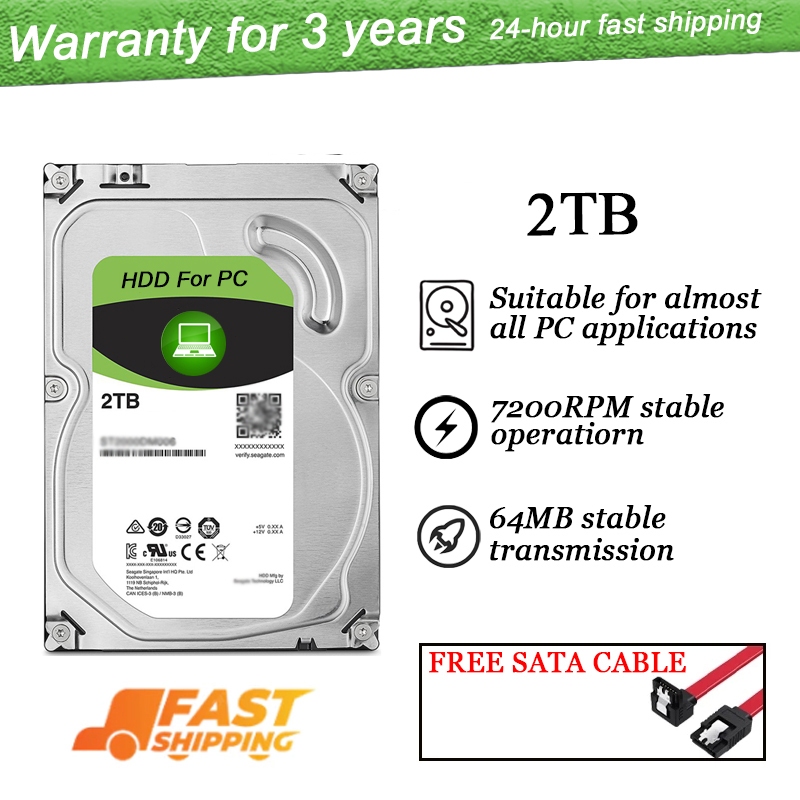 3.5" PC HDD 1TB/2TB/3TB/4TB/5TB/6TB/8TB/10TB Hard drive Desktop computer Hard Disk | Shopee Malaysia
