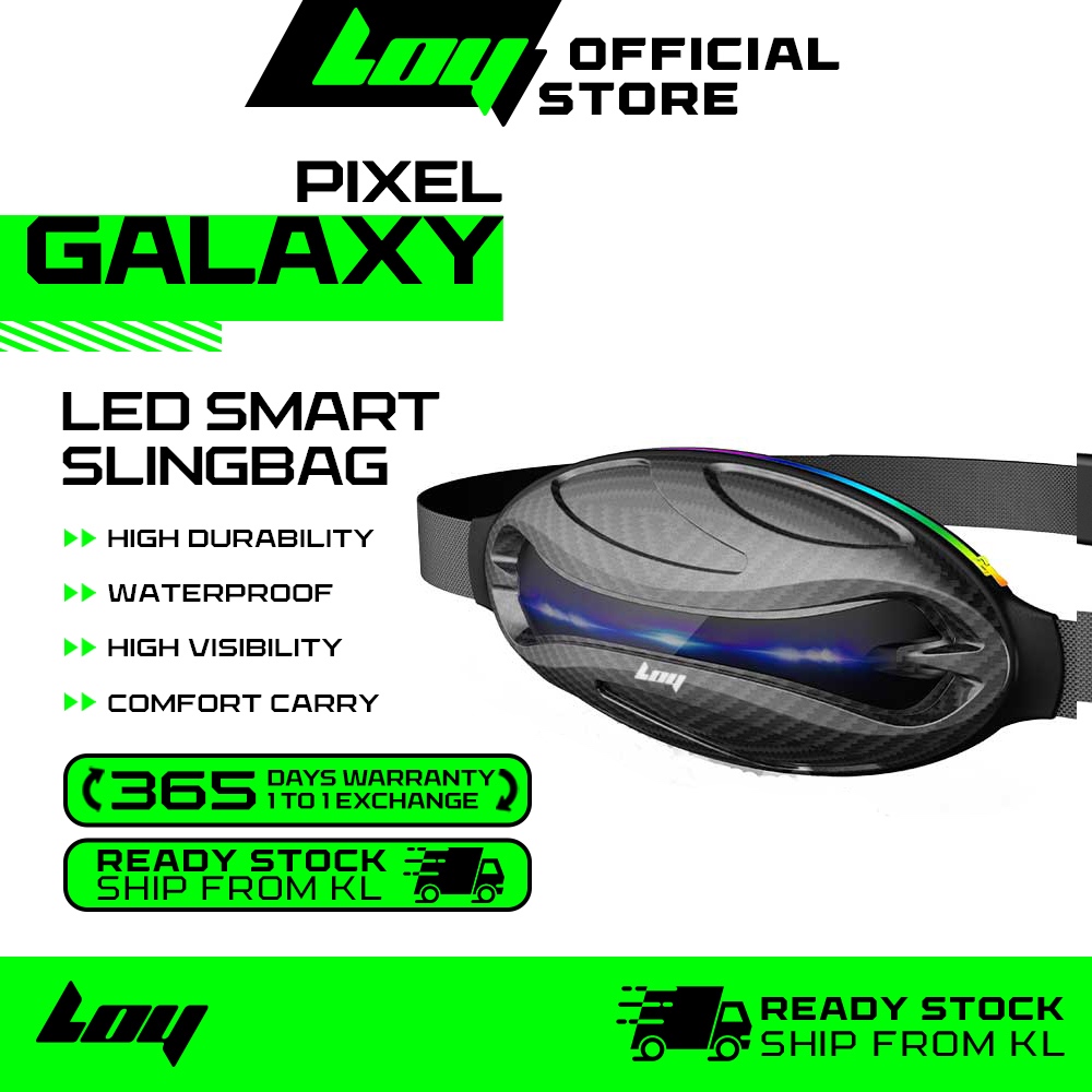 LOY Pixel Galaxy - Innovative Smart LED Light BumBag | Shopee Malaysia