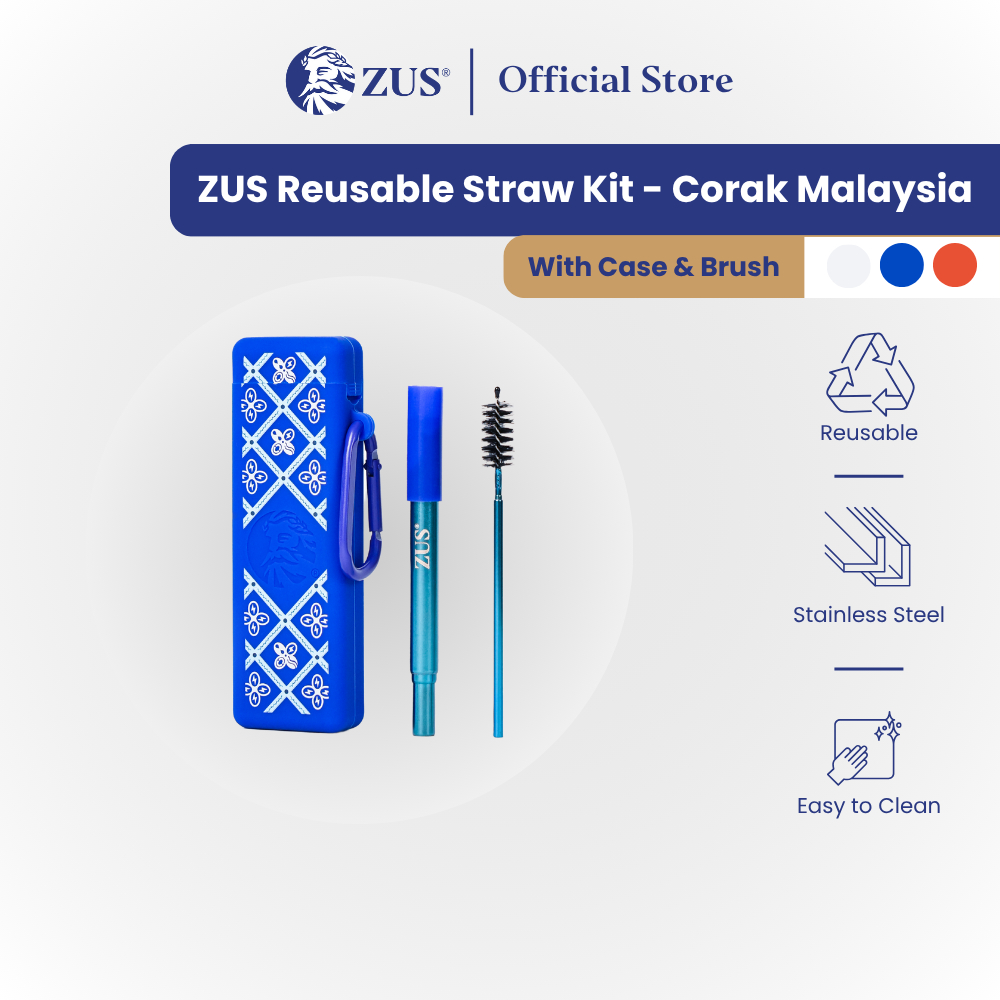 ZUS Reusable Straw Kit - Corak Malaysia Collection | Shopee Malaysia