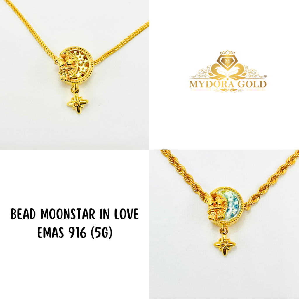 MYDORA Bead Moonstar in Love (5G) l EMAS 916/22K | Shopee Malaysia