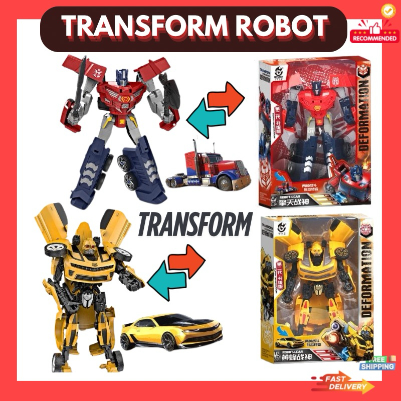 Transformers Transformerbot 2 In 1 Optimus Prime Bumblebee Toys Robot ...