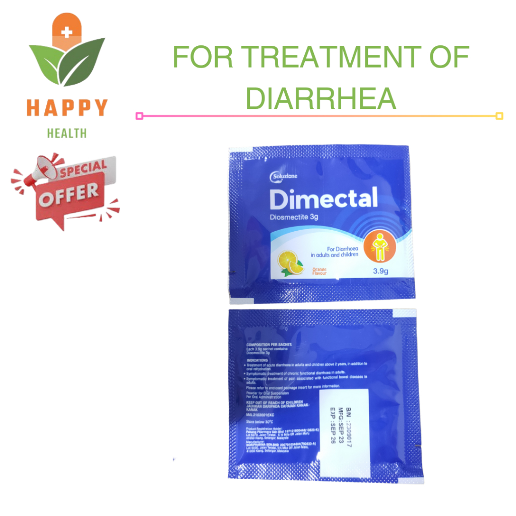 [ Exp 9/2026 ] Dimectal Diosmectite 3G ( 1 Sachet ) - For Treatment of ...