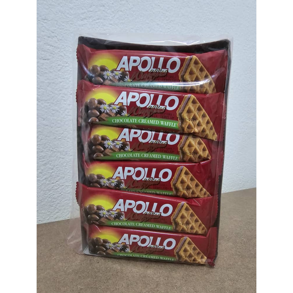 Apollo Chocolate Creamed Waffle / Wafel Berkrim Coklat | Shopee Malaysia