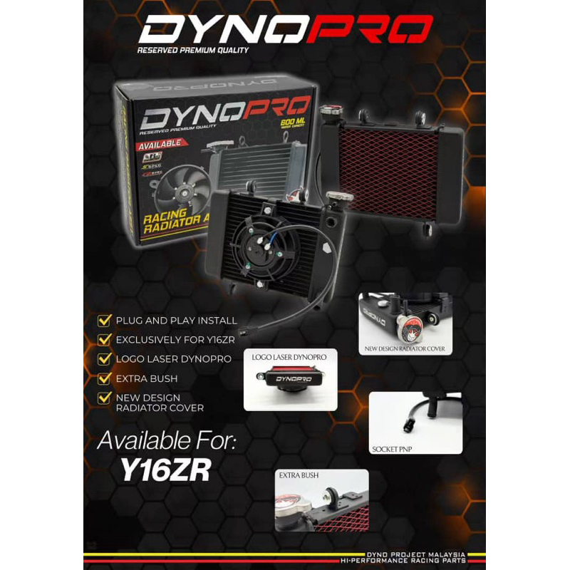 DYNOPRO RACING RADIATOR 600ML 650ML Y16ZR Y16 Y15ZR Y15Z Y15 LC135 ...