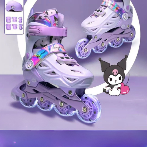 KUROMI Roller Skate Kids Kasut Roda Kanak Kanak Children Rolling Skate ...