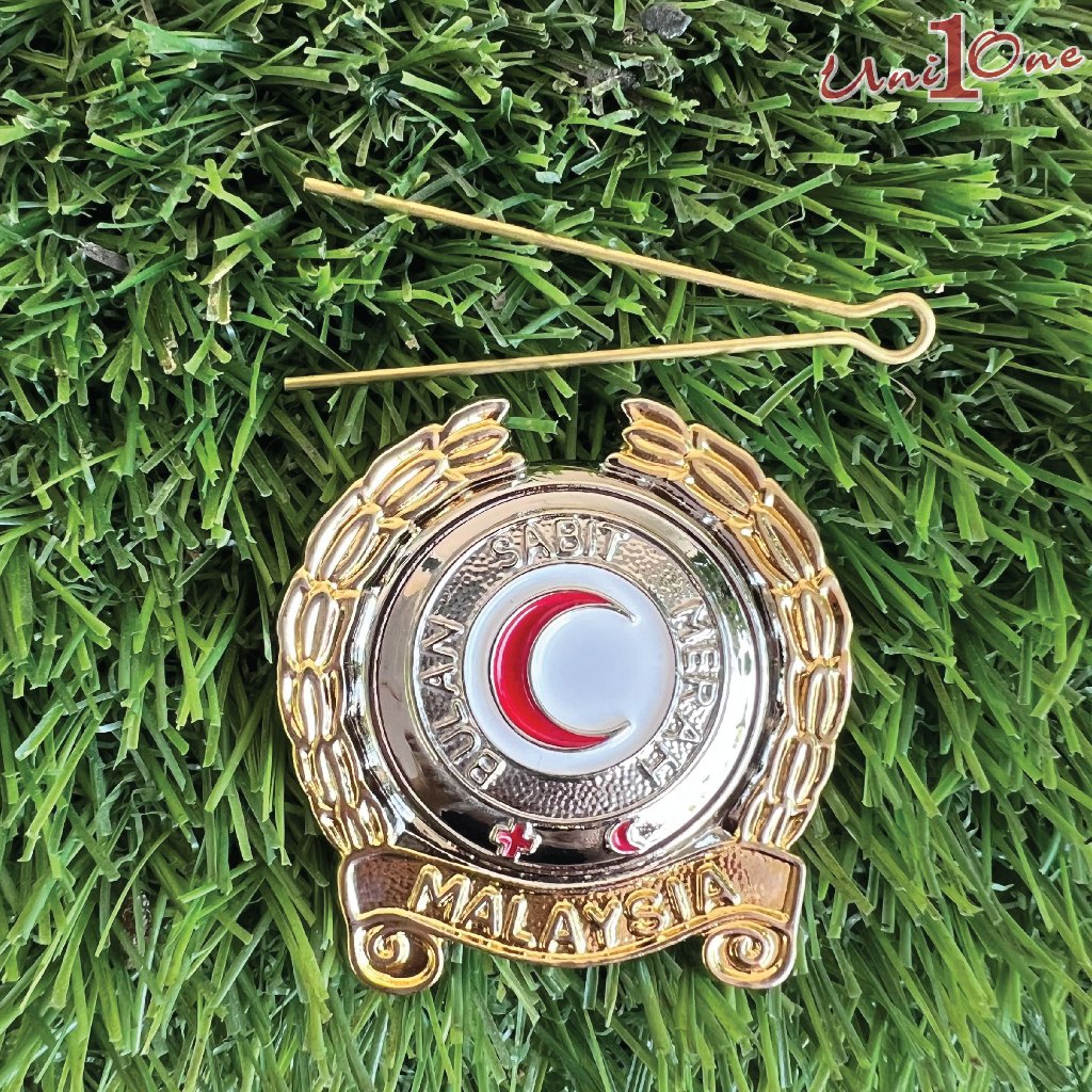 BSMM Cap Badge // Metal Cap Badge // Bulan Sabit Merah Malaysia ...