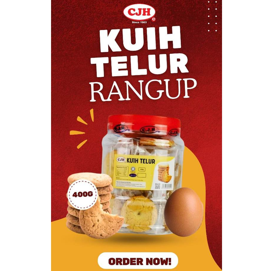 Kuih Telur Rangup CJH Individual Pack 400g Handmade [HALAL] [MeSTI ...