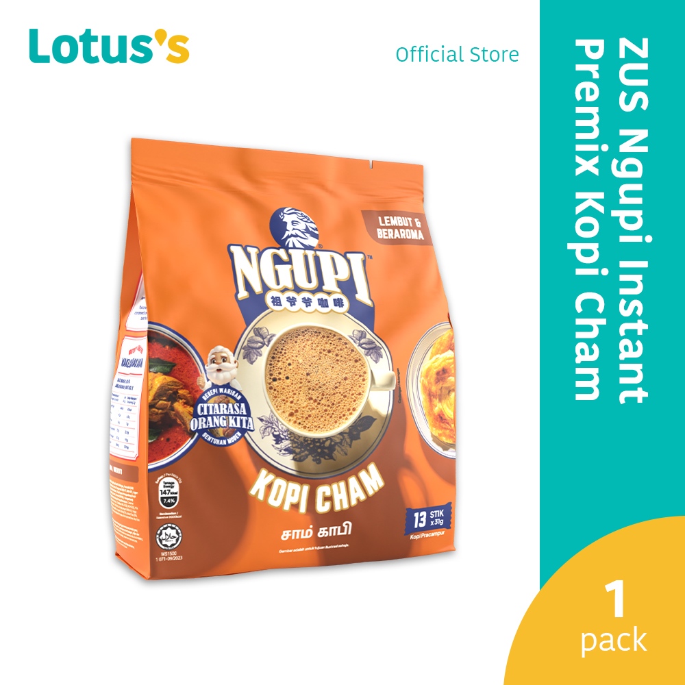 ZUS Ngupi Instant Premix Kopi Cham 13 X 33g | Shopee Malaysia