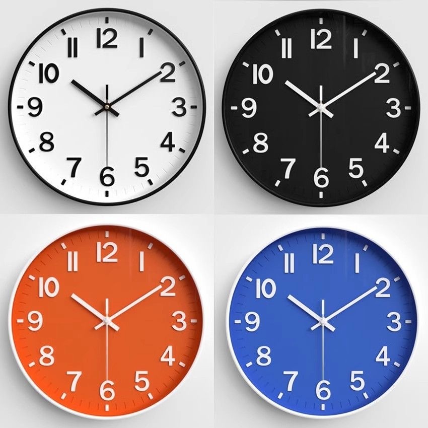 【New】30cm Modern Silent Jam Dinding Round Clock Wall Clock Movement ...