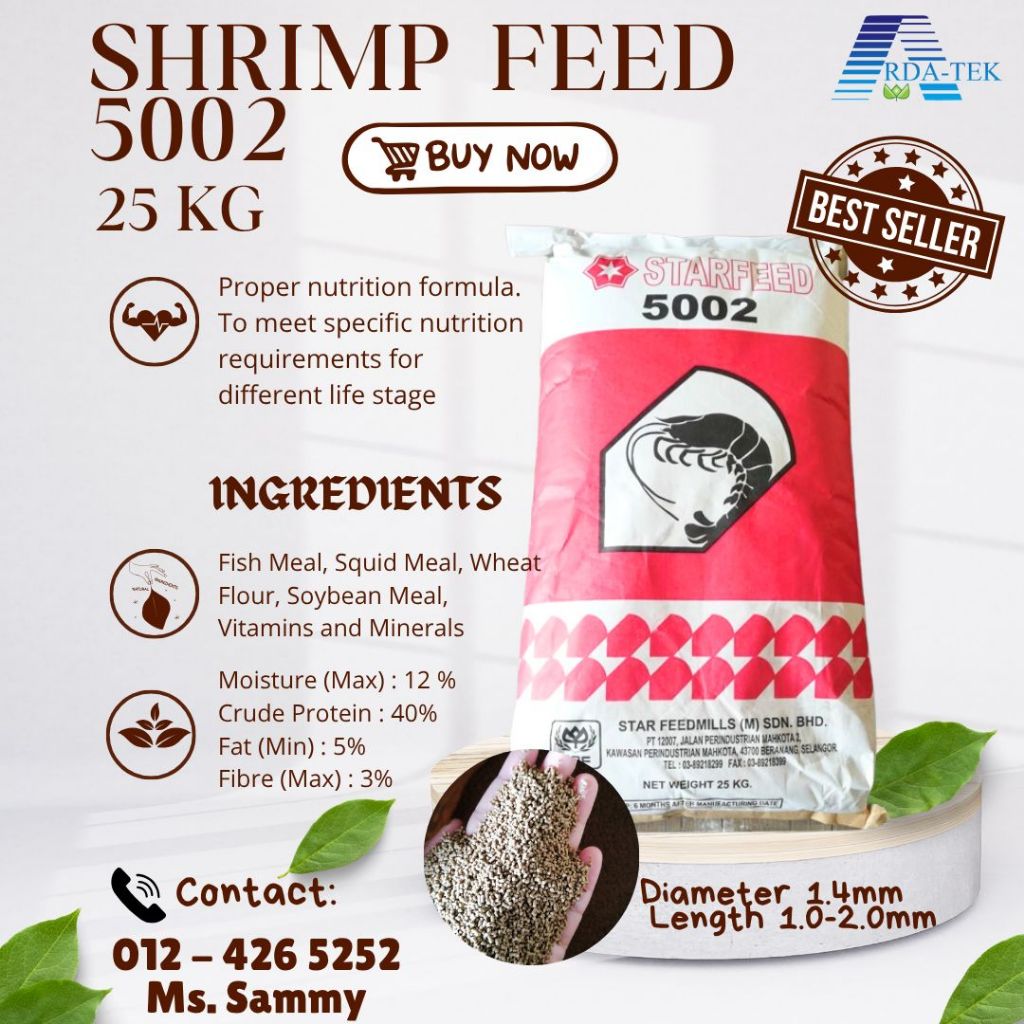 [25kg] 5002 / SHRIMP FEED / STARFEED MILLS / HIGH PROTEIN / BERKUALITI ...