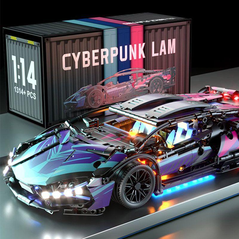 Cyberpunk Lambo 1:14 Building Block Car Compatible with RC Advanced ...