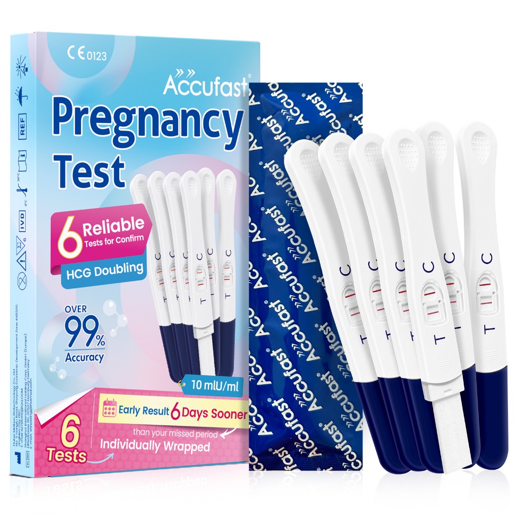 6 Tests ACCUFAST Test Pregnancy One Step HCG Pregnancy Rapid Test Kit ...