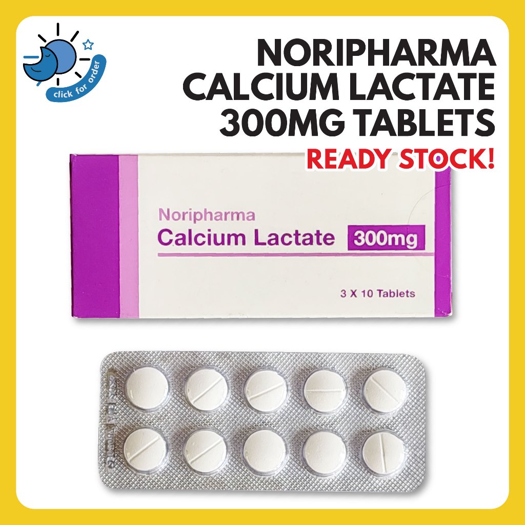 Noripharma Calcium Lactate 300mg Tablet (1 Strip only) | Shopee Malaysia