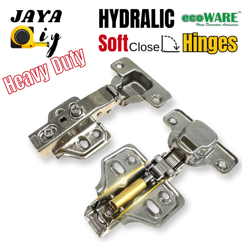 ecoWARE [HEAVY DUTY] HYDRALIC Air Pressure full Conceal Hinge Slide On ...