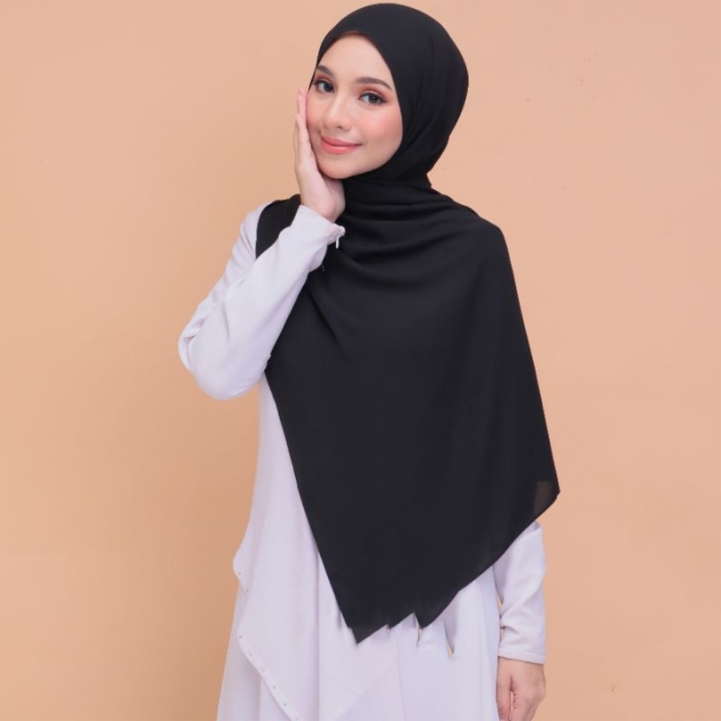 Black Shawl Ironless Cey Italian 1.8m | Shopee Malaysia
