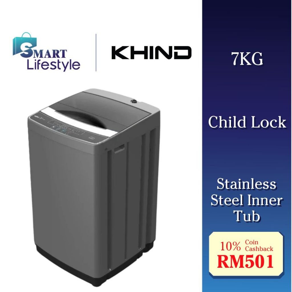 KHIND 7KG FULLY AUTO WASHING MACHINE TOP LOAD WM70A | Shopee Malaysia