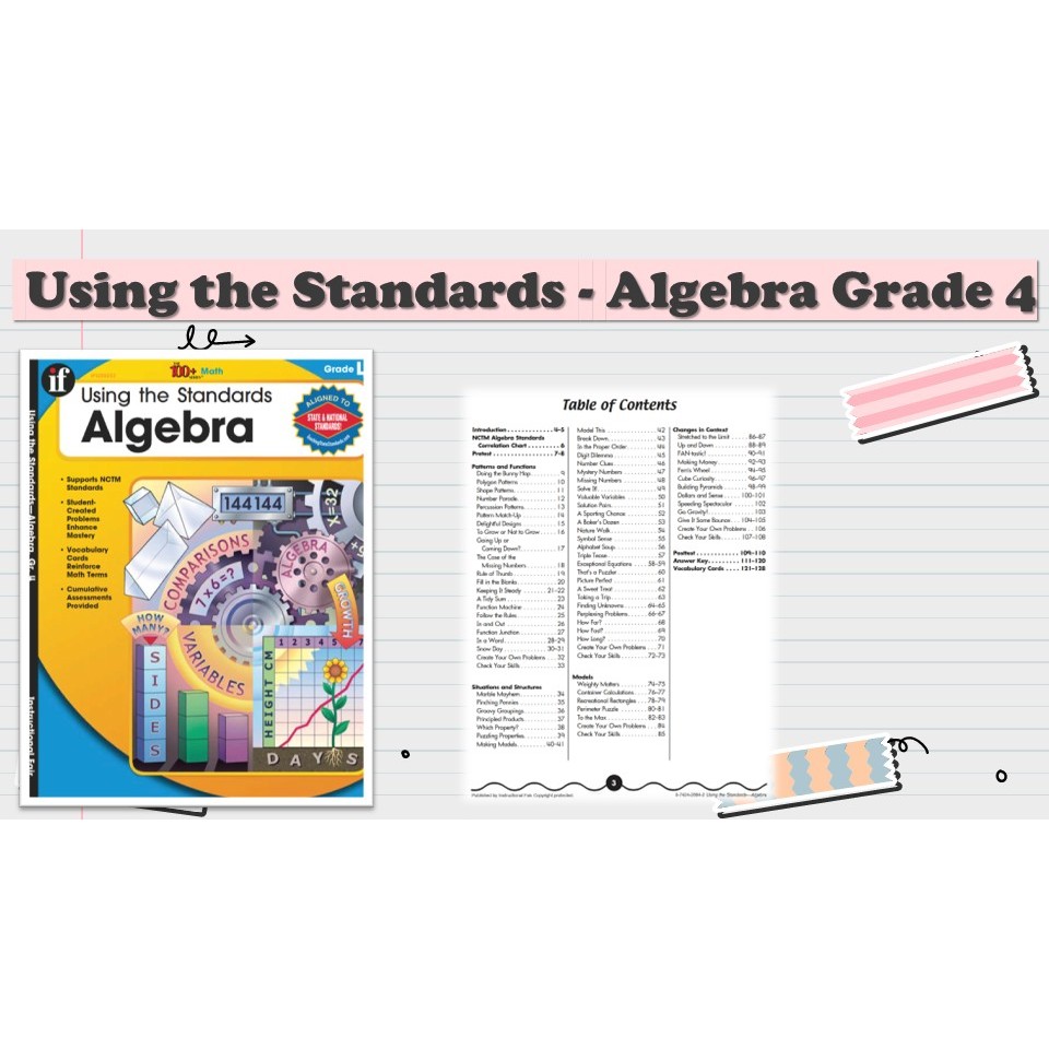 [PRE557] 130 pages Using the Standards - Algebra Grade 4 Worksheet PDF ...