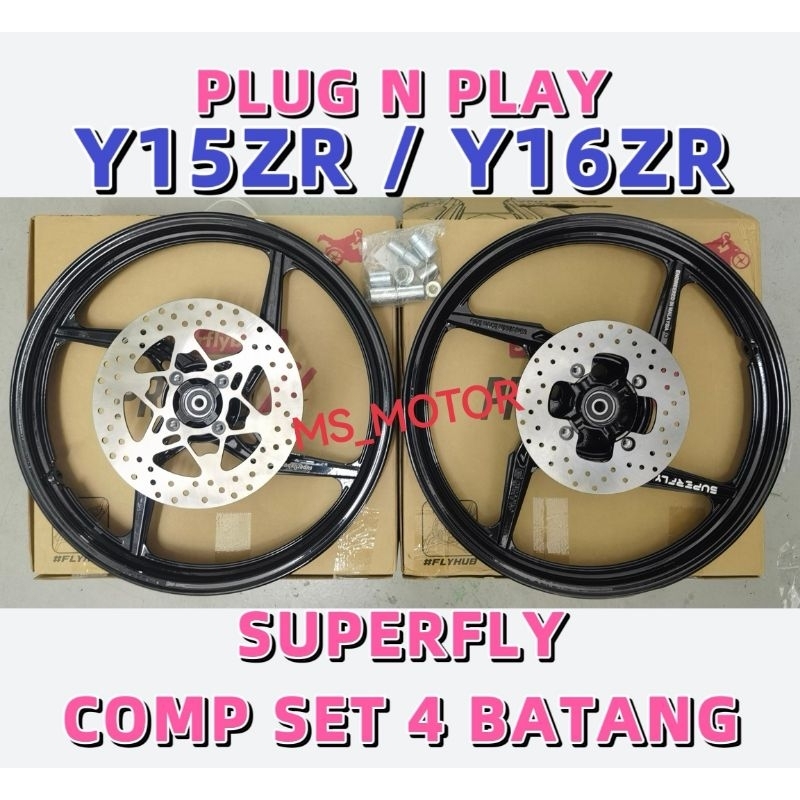 SUPERFLY PROJECT X SPORT RIM 4 BATANG NEW DESIGN BARU Y15ZR Y16ZR PNP ...