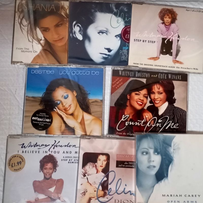 CD SGLs CELINE DION DESREE MARIAH CAREY Shania Twain WHITNEY HOUSTON ...