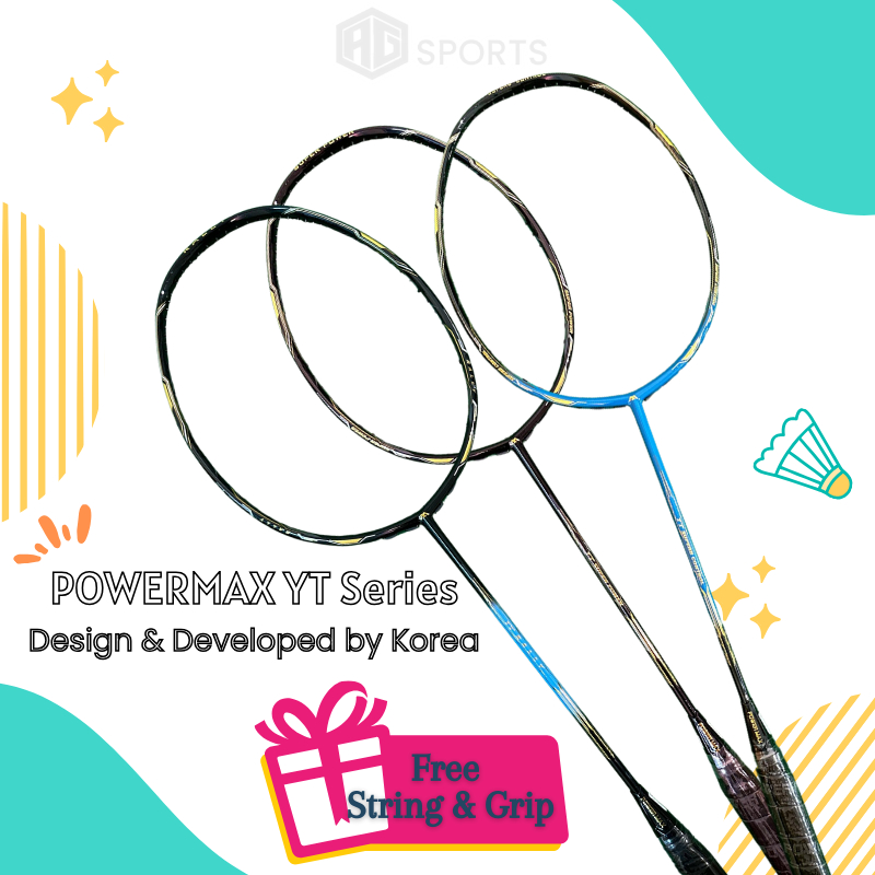 Powermax Badminton Racket YT Superb Control/ Super Power/ Rally (100% ...