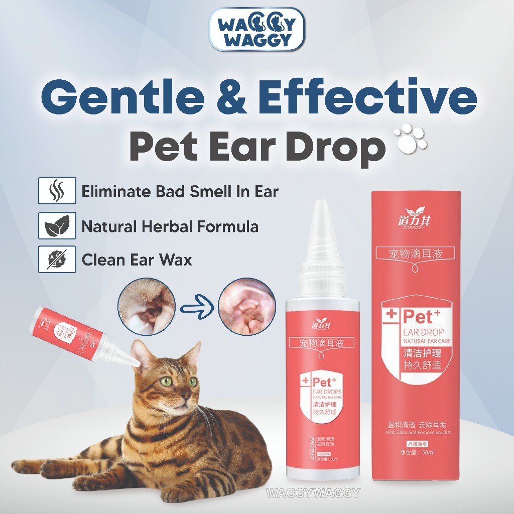 Pet Ear Drop Anti Ear Mites Earwax Remover Ubat Bersihkan Telinga ...