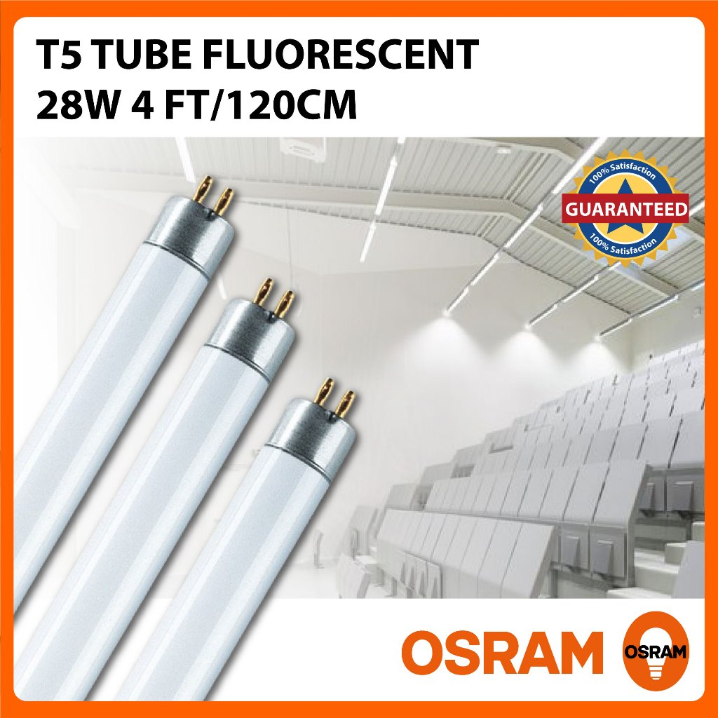 20 PCS T5 TUBE OSRAM FLUORESCENT 28W 4FT 830/840/865 | Shopee Malaysia