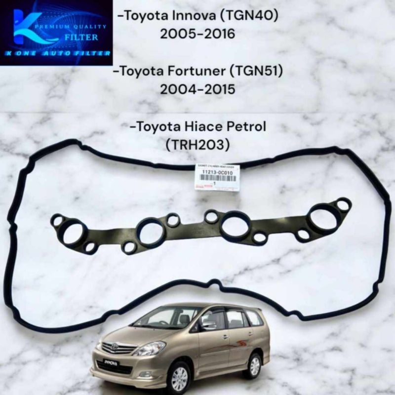 Toyota Innova 2.0 TGN40 Fortuner 2.7 TGN50 Valve Cover Gasket with Plug ...