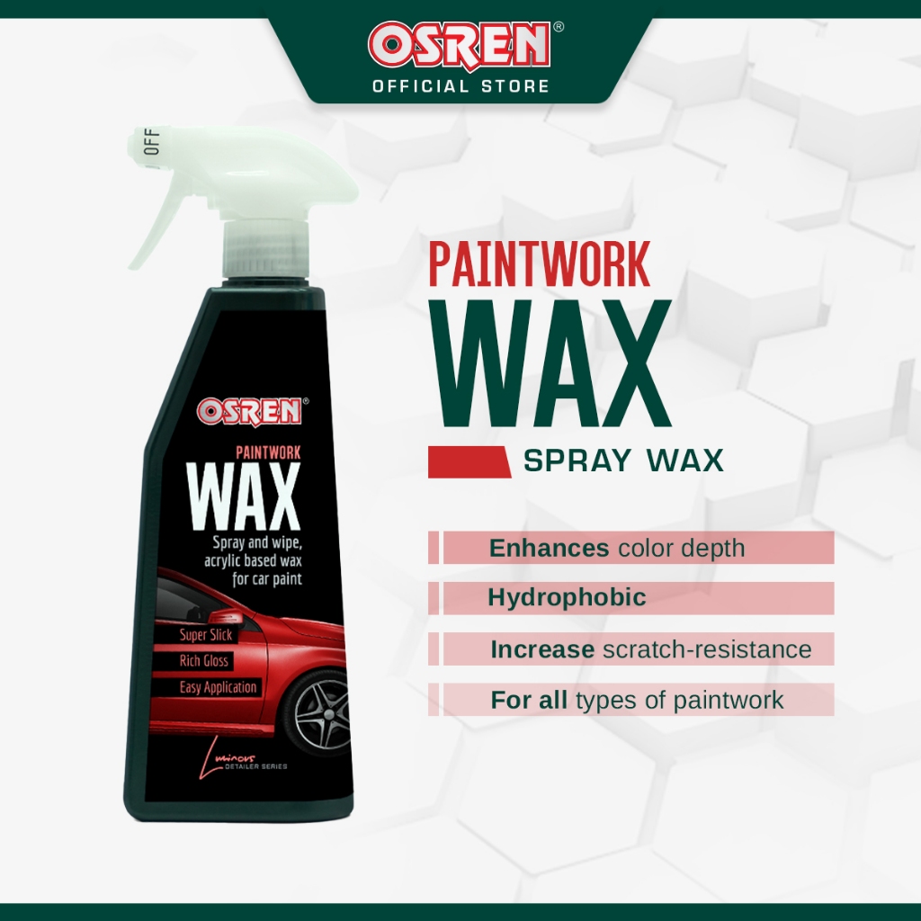 OSREN Luminous Paintwork Wax (545ml) - Automotive High-Gloss Spray Wax ...