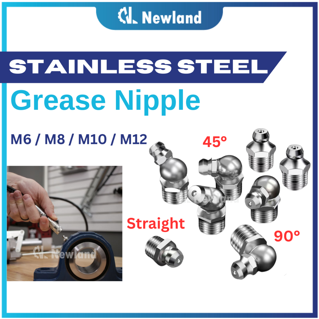 Stainless Steel M6 M8 M10 1/8" Grease Nipple Grease Fitting (Straight ...