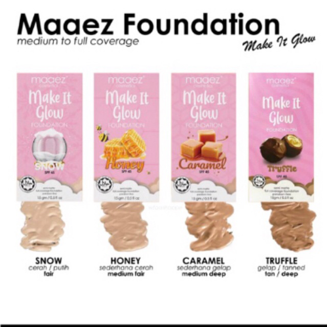 FOUNDATION MAAEZ FULL COVERAGE ORIGINAL | Shopee Malaysia