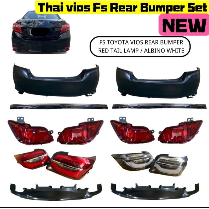 thai vios fs Rear bumper bodykit skirt lips | Shopee Malaysia