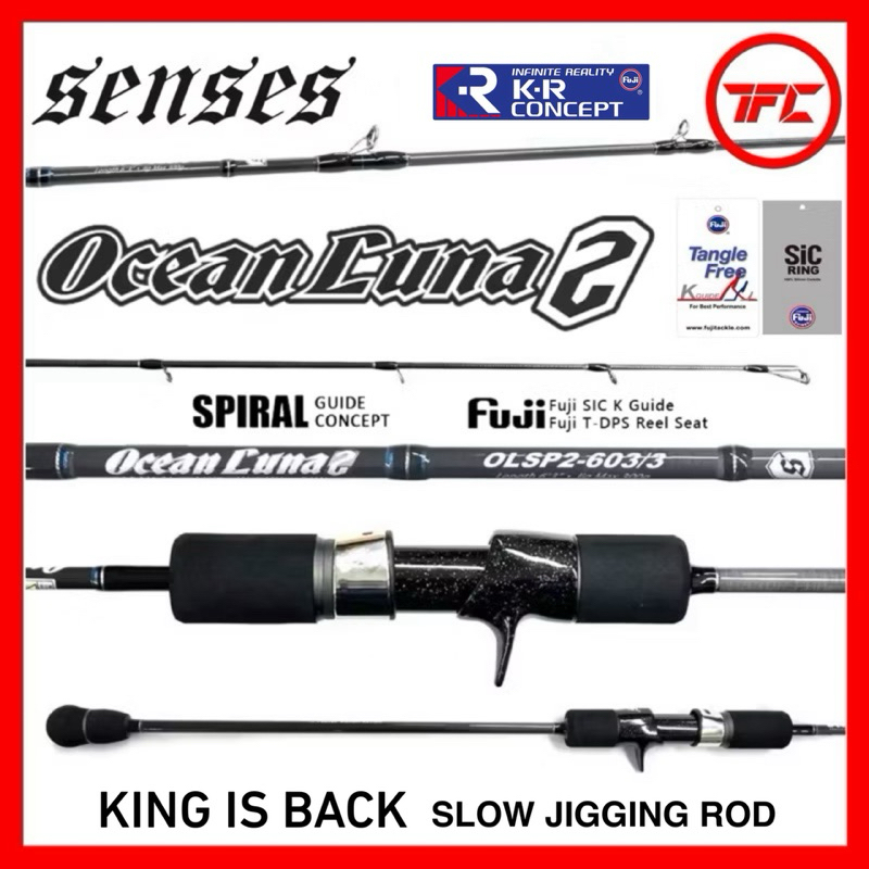 SENSES Fishing Ocean Luna 2 Overhead Slow Jigging Rod Joran Pancing ...