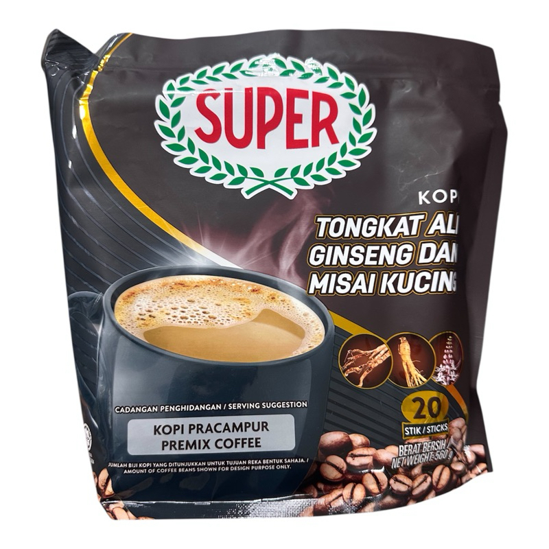Super Kopi Tongkat Ali Ginseng + Misai Kucing 20 Stick - Kopi Herba ...