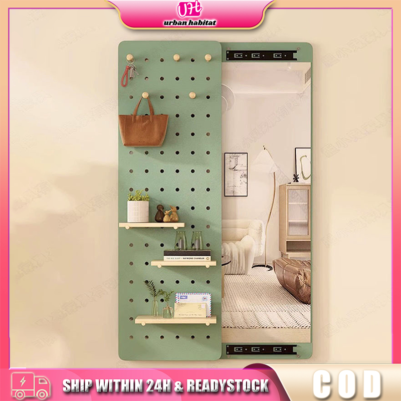 Sliding Mirror Wall Mirror Wall Cermin Dinding Mirror With Storage ...