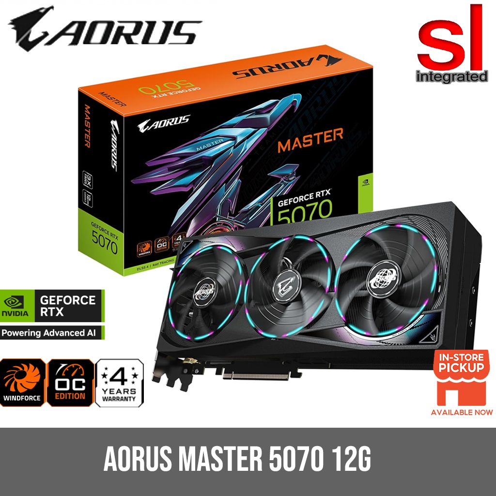 AORUS GeForce RTX™ 5070 AORUS Master 12G GDDR7 | Shopee Malaysia