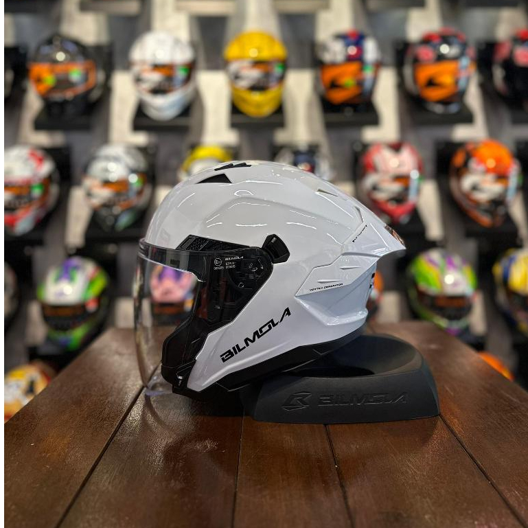 BILMOLA Helmets AD JET-PLAIN PEARL WHITE | Shopee Malaysia