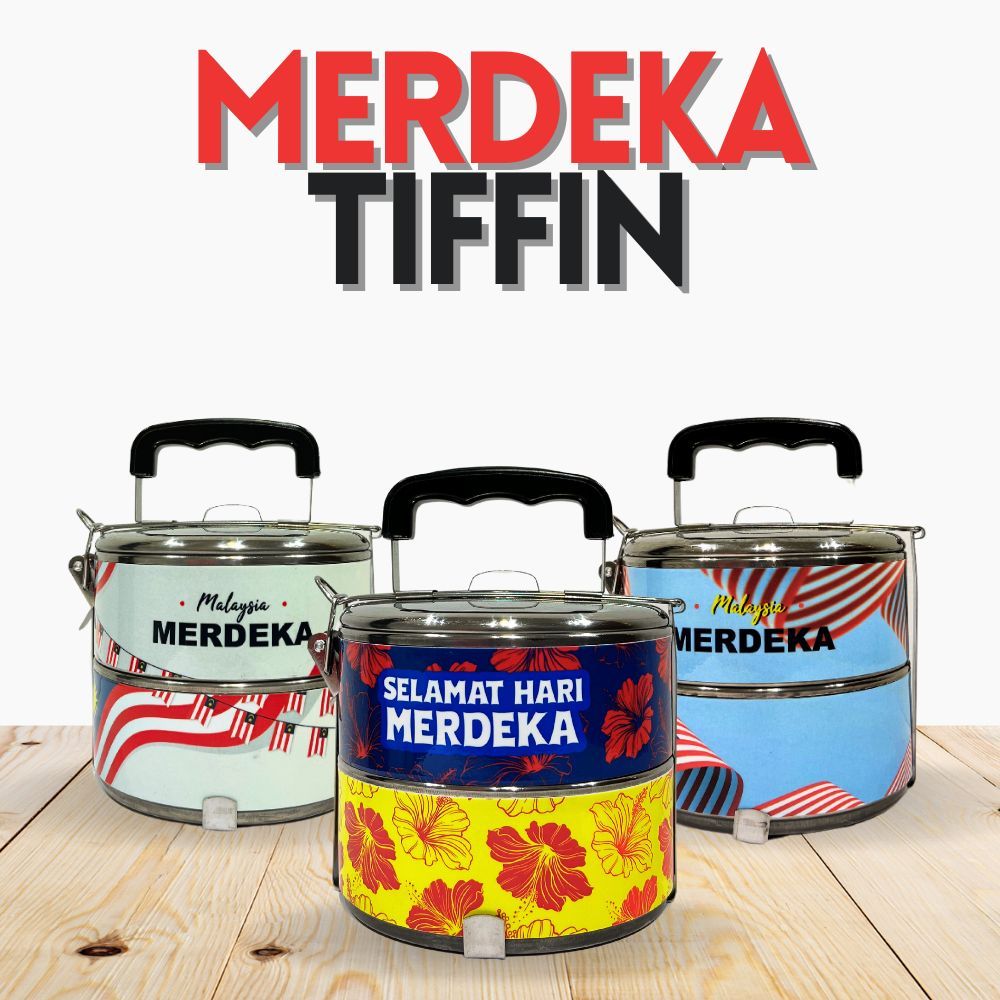 TIFFIN 2 TIER MERDEKA (CUSTOM NAME) | Shopee Malaysia