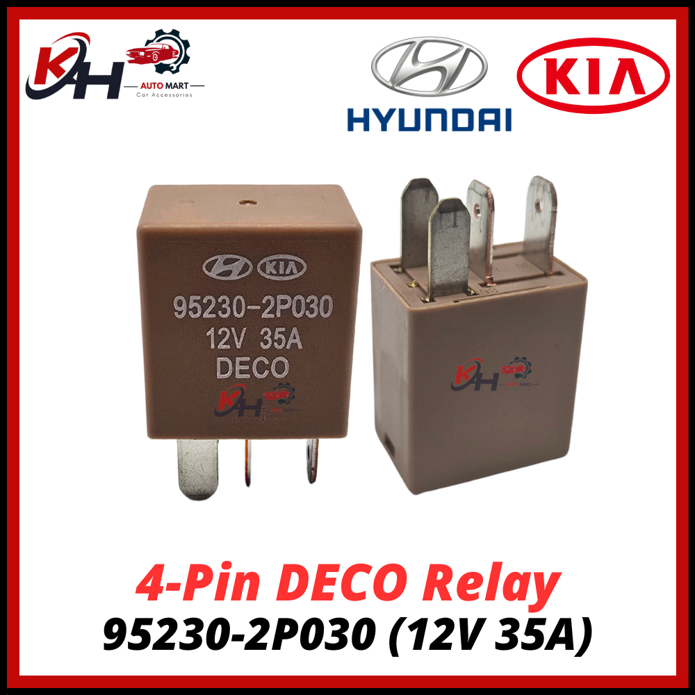 Genuine HYUNDAI KIA ORIGINAL DECO 4-Pin Relay (12V 35A) 95230-2P030 ...