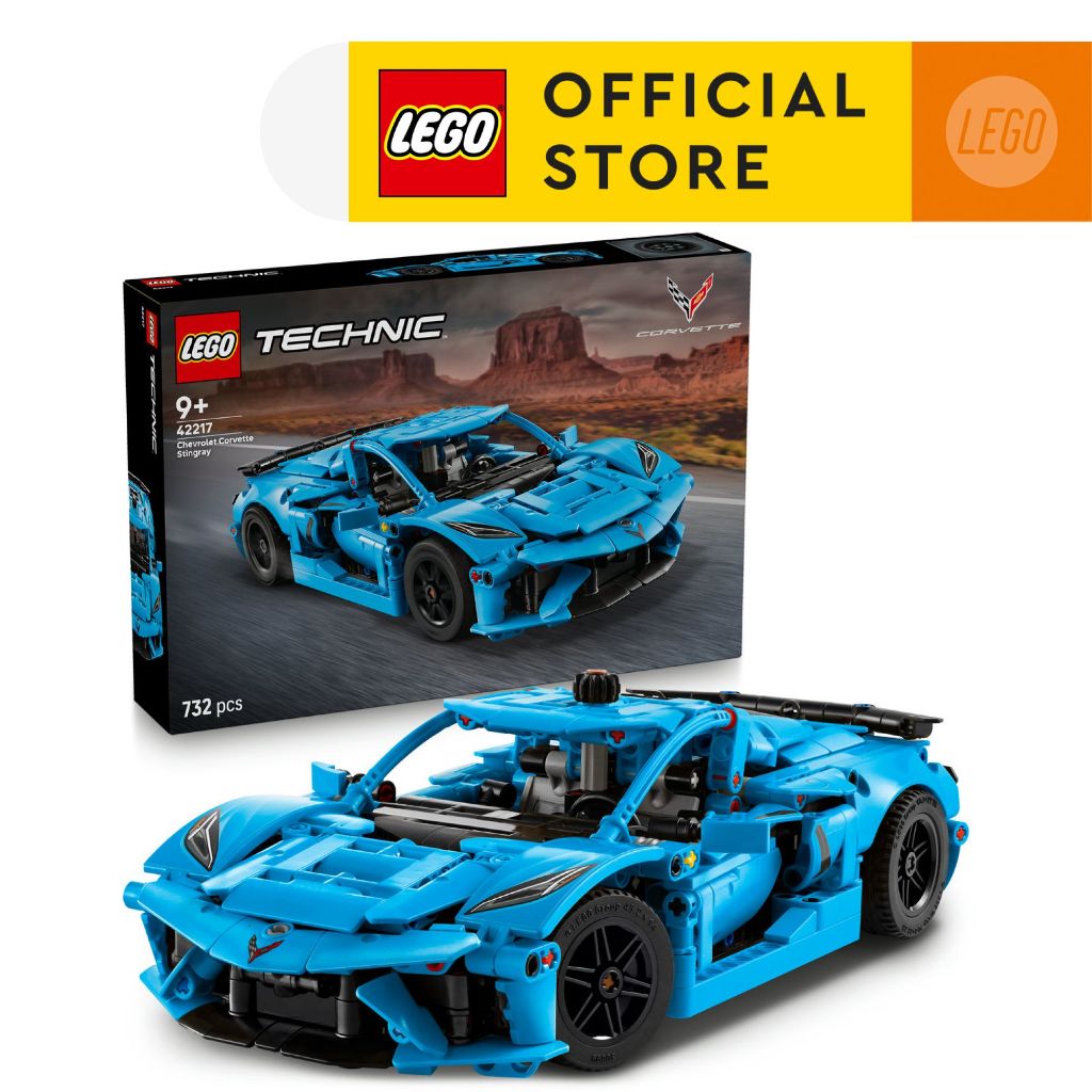 LEGO Technic 42217 Chevrolet Corvette Stingray Blue (732 Pieces ...