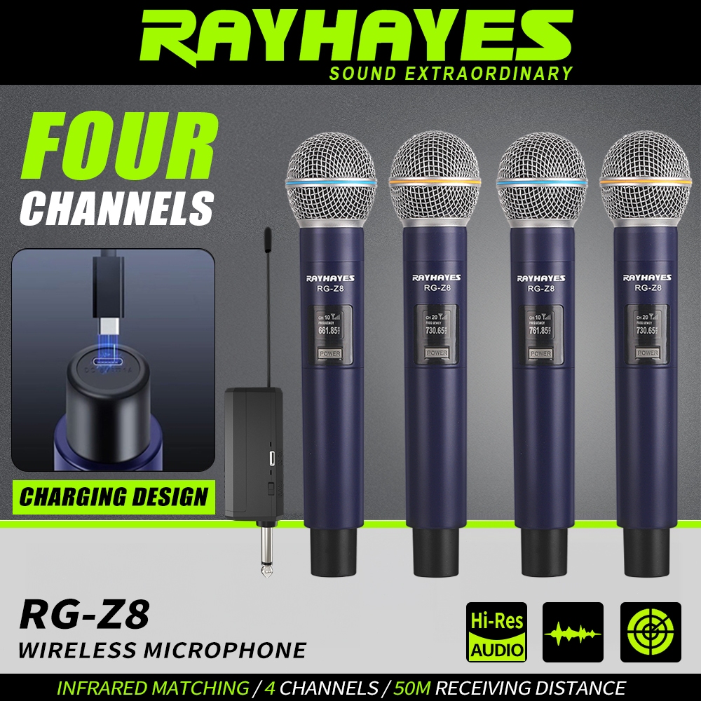 Rayhayes RG-Z8 Professional Wireless Microphone UHF Handheld ...