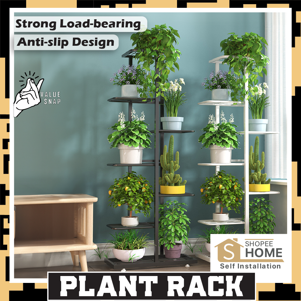 Rak Bunga Bertingkat Outdoor Flower Pot Plant Stand Flower Rack Rak ...