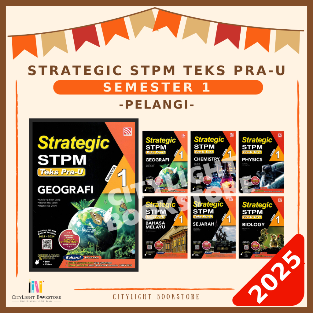 [CITYLIGHT] Buku Rujukan 2025: Strategic STPM Teks Pra - U Semester 1 - Pelangi | Shopee Malaysia