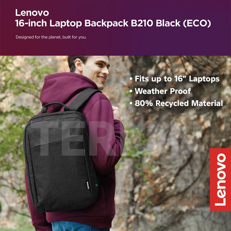 [Original] Beg Galas Lenovo 16" Laptop Backpack B210 (ECO) | Shopee ...