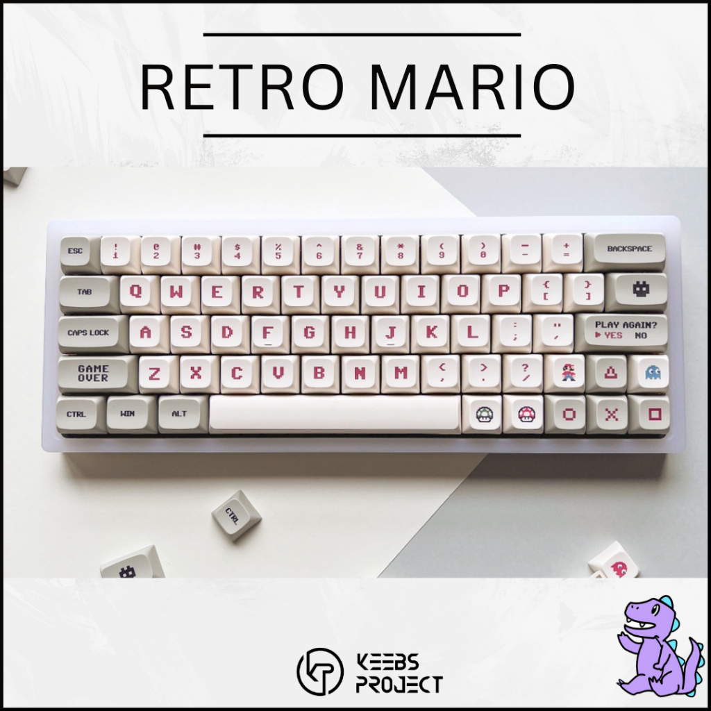 [READY STOCK] Retro Mario Themed Keycap Set | XDA Profile | PBT |White ...